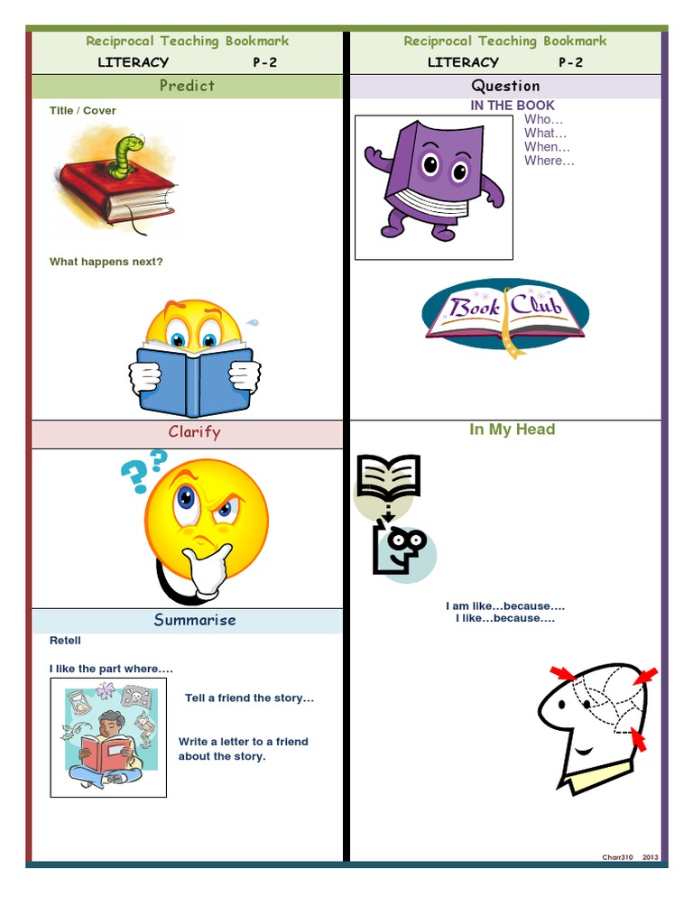 Reciprocal Teaching Bookmark Guide | PDF | Ellipsis | Cognitive Science