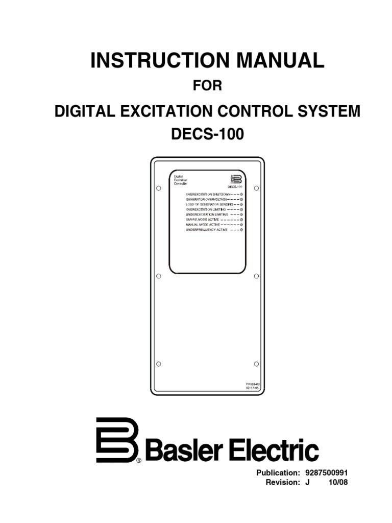 Basler Decs-100 AVR Manual | PDF | Power Supply | Analog To Digital ...