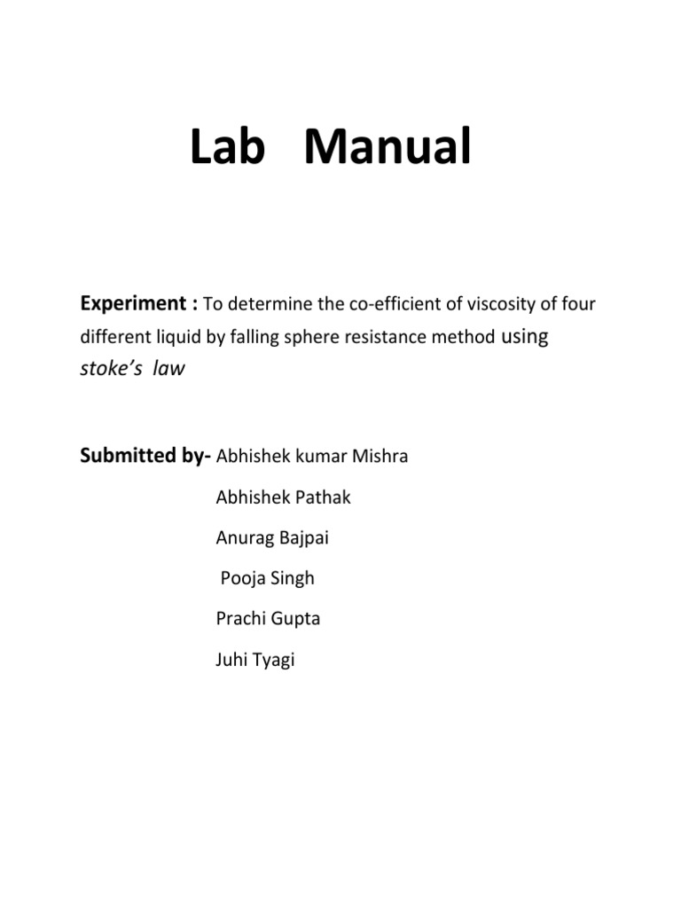Stoke's Law | PDF | Viscosity | Sphere