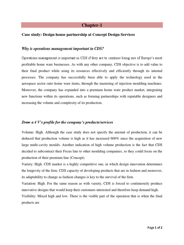 Chapter-1 OPeration Management | PDF | Operations Management | Mergers ...
