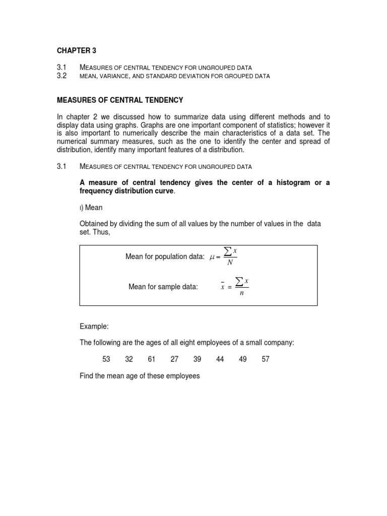 Chapter 3 Iqt | PDF | Median | Mode (Statistics)