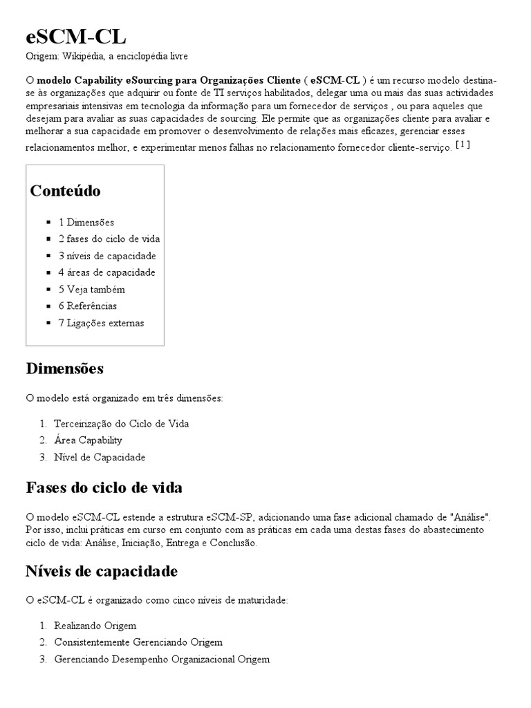 ESCM-CL - Wikipédia, A Enciclopédia Livre | PDF | Wikipedia | Gestão de ...