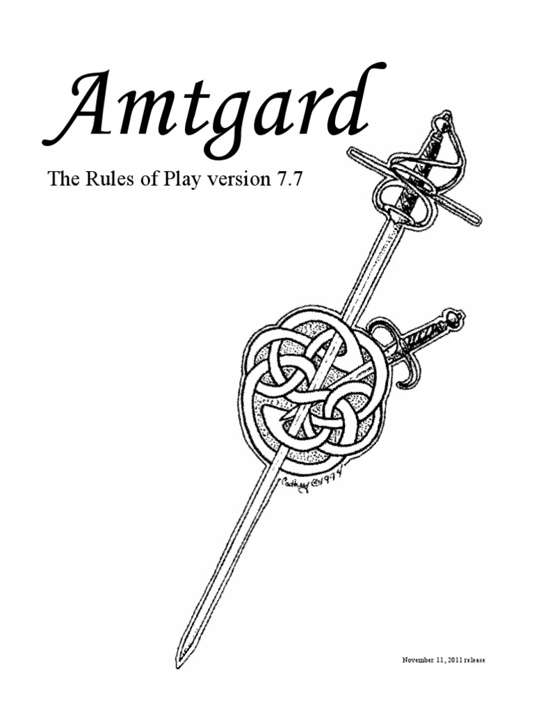 Amtgard Rulebook 7.7 | PDF | Arrow | Armour