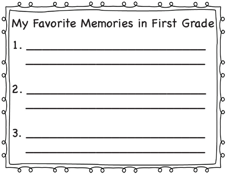 First Grade Favorite Memories | PDF