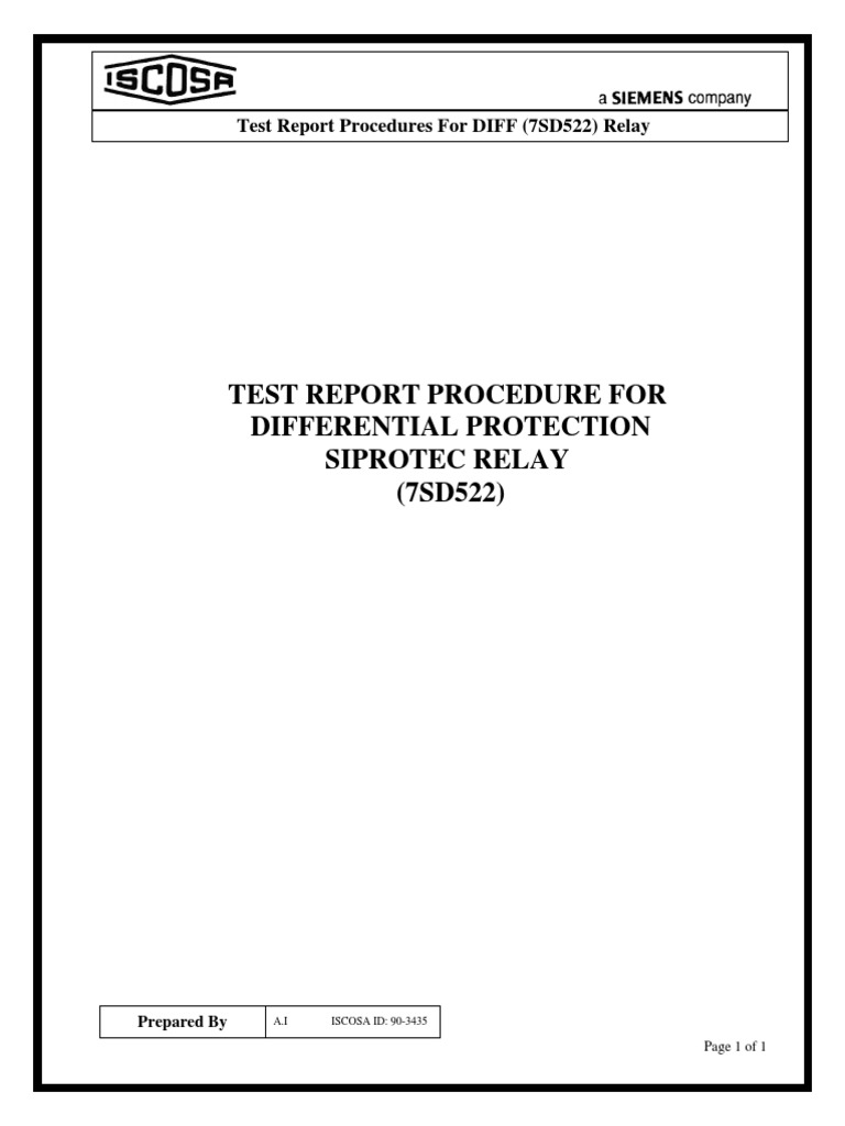 7sd522 Siemens Test Procedures | Download Free PDF | Relay | Network ...