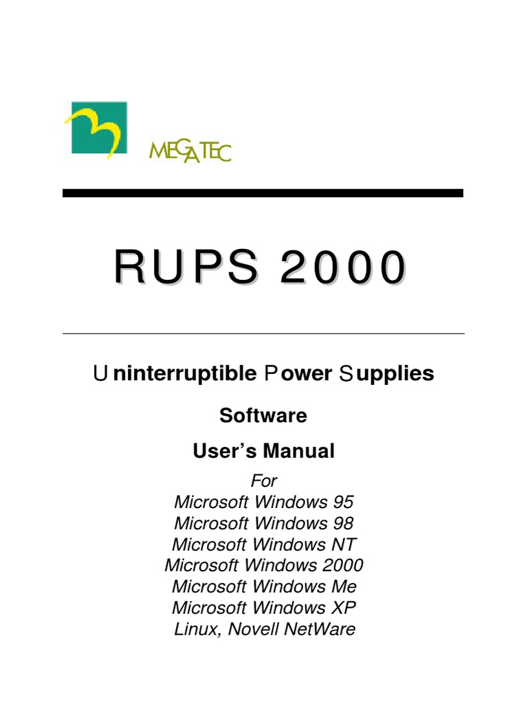 Manual Ups 1000va | PDF | Installation (Computer Programs) | Email