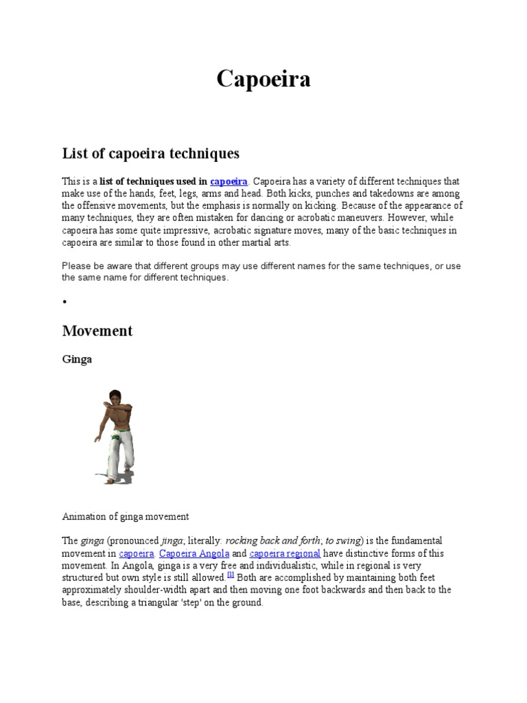 Capoeira | PDF | Combat Sports | Sports