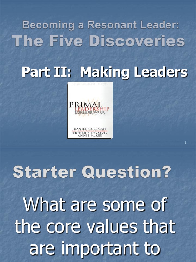 Becoming A Resonant Leader | PDF | Leadership | Mentorship