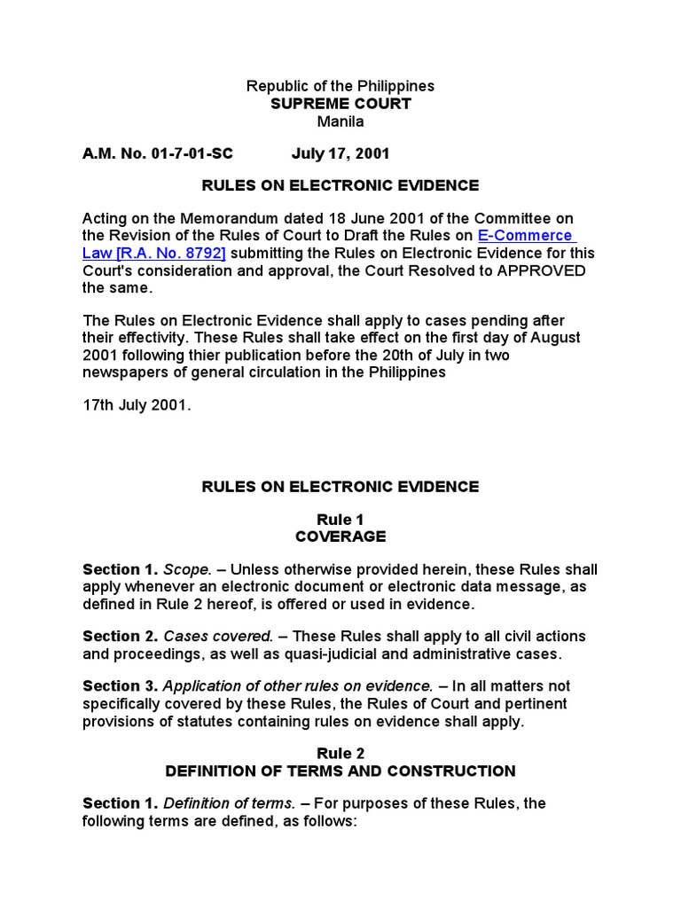 A.M. No. 01-7-01-SC | PDF | Affidavit | Authentication