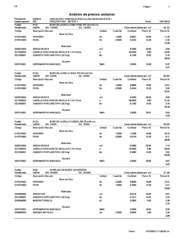 Apu-Arquitectura Sector 1 | PDF | El hombre hace Materiales | Materiales de construcción