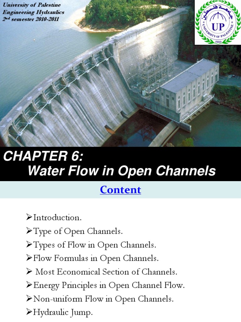 Water Flow in Open Channels | PDF | Fluid Dynamics | Gases