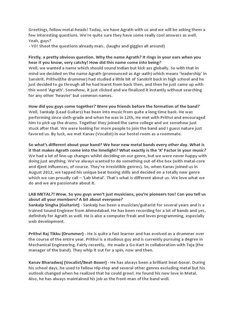 Agrath (Edited) | PDF | Heavy Metal Music | Performing Arts