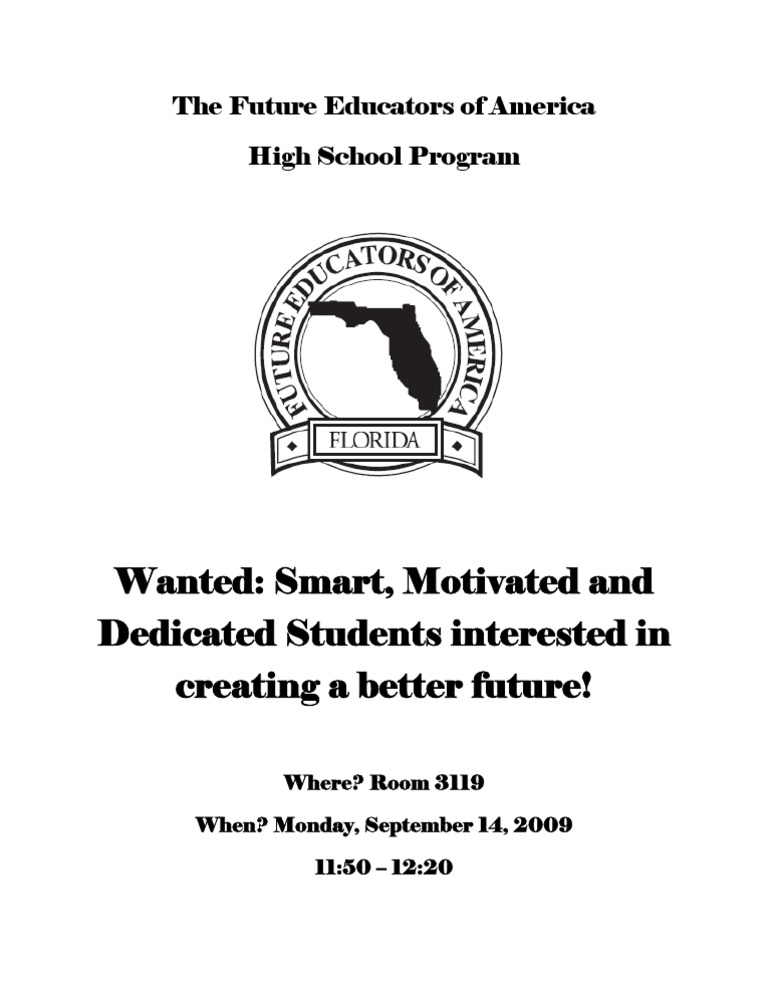 Future Educators Program Info Session | PDF