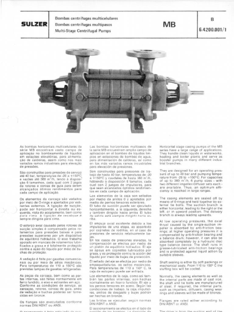 Bombas Multietapas SULZER (1)