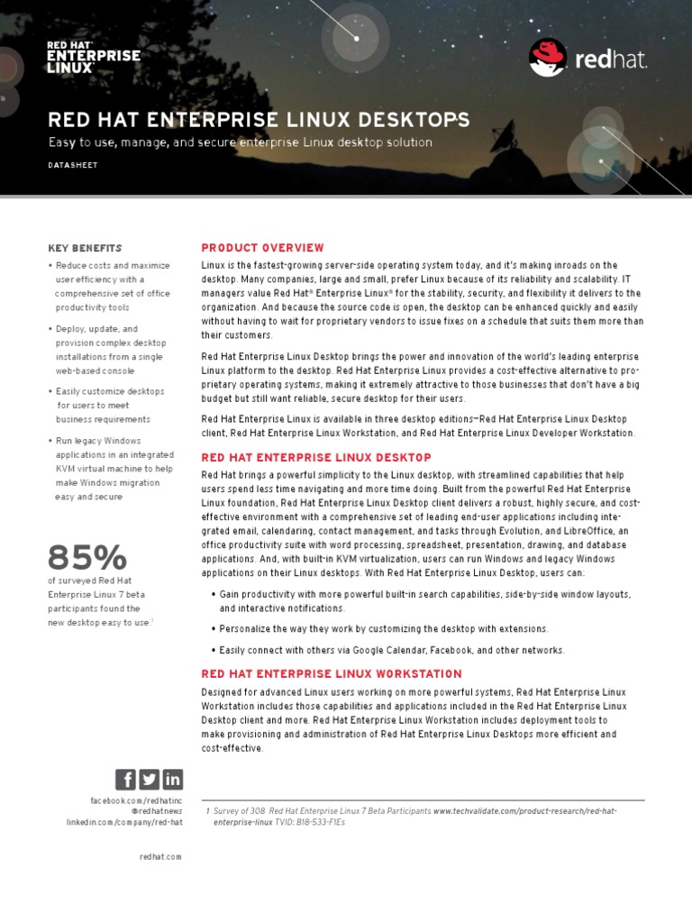 Red Hat Enterprise Linux Desktops: Easy To Use, Manage, and Secure ...