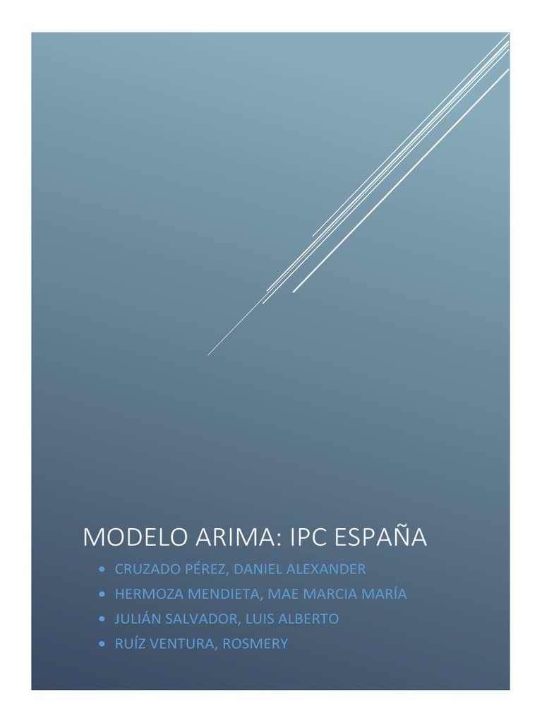 Modelo Arima Ipc España | PDF | Autocorrelación | Logaritmo