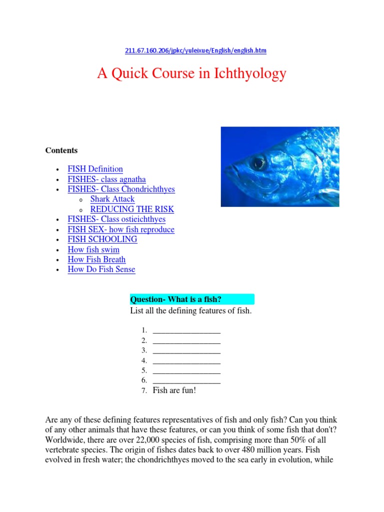 A Comprehensive Guide to Ichthyology: Exploring the Diverse World of ...