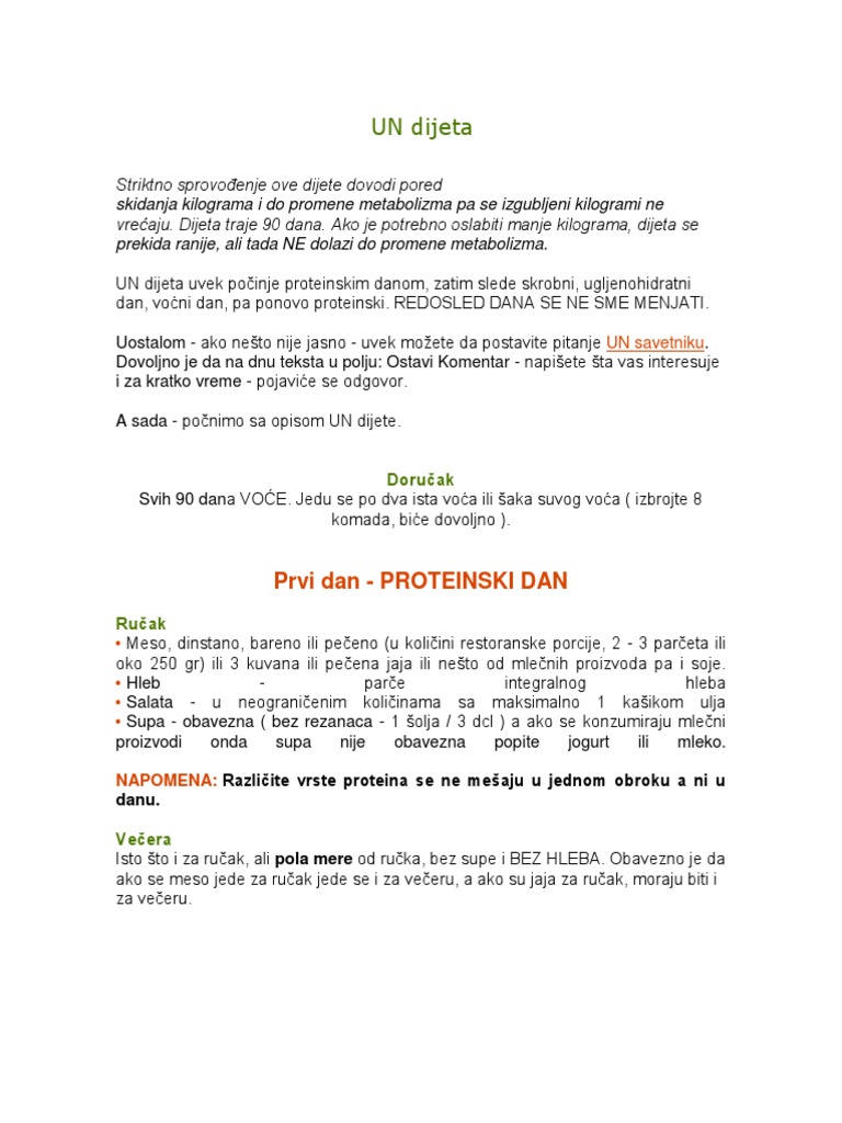 UN Dijeta | PDF