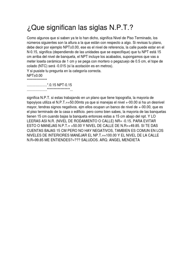 Que Significan Las Siglas NPT | PDF