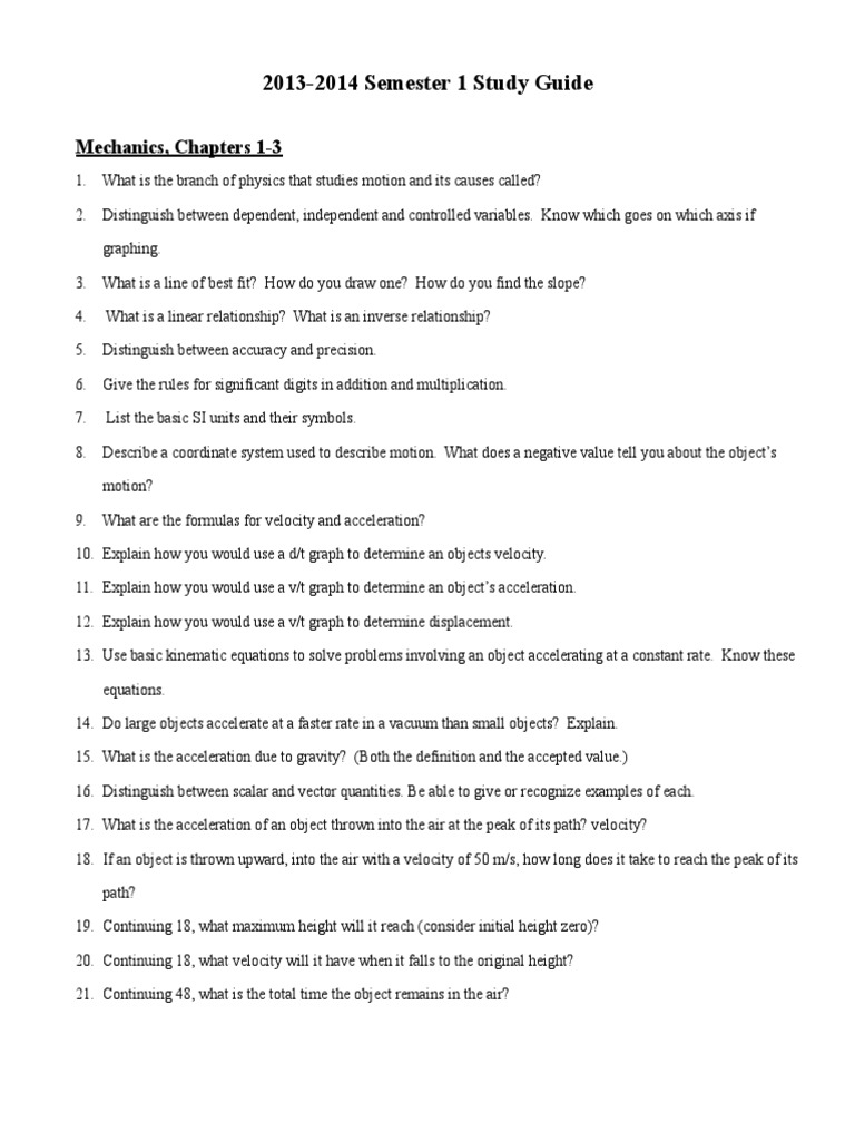 Foundational Physics Midterm Review | PDF | Acceleration | Velocity