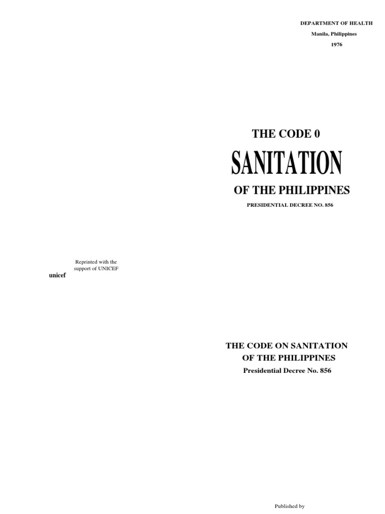 Code On Sanitation Phils | PDF | Sanitation | Ventilation (Architecture)