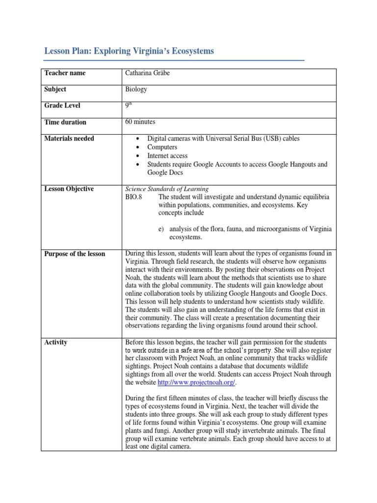 Technology Integration Lesson Plan | PDF | Lesson Plan | Science And Technology