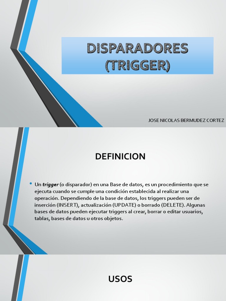 Disparadores (Trigger) | PDF | SQL | Bases de datos