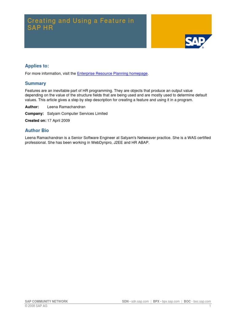 Creating and Using A Feature | PDF | Parameter (Computer Programming ...