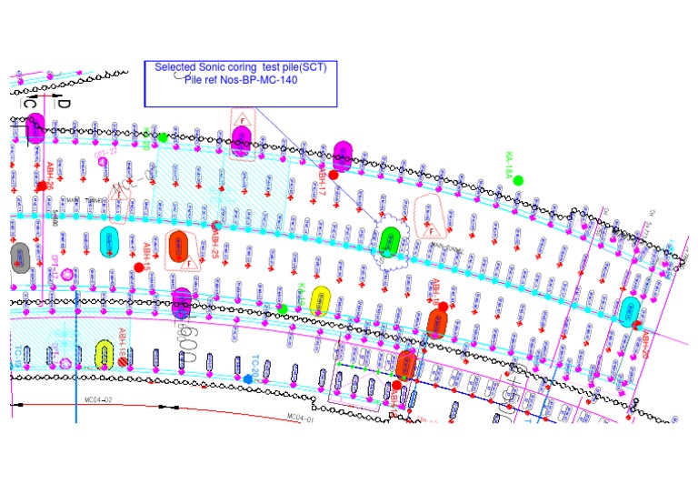 Sonic Coring Test Pile Layout Plan | PDF
