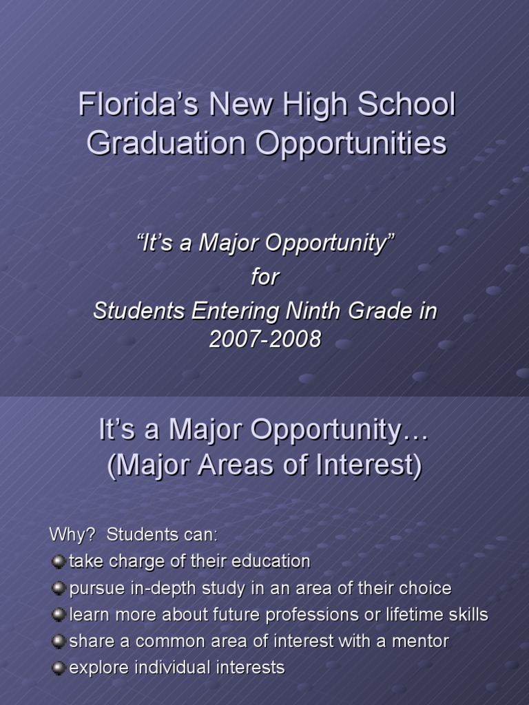 Florida High School Graduation Options | PDF | High School Diploma ...