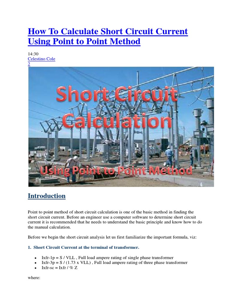Short Circuit Current Calculation Guide | PDF | Electromagnetic ...