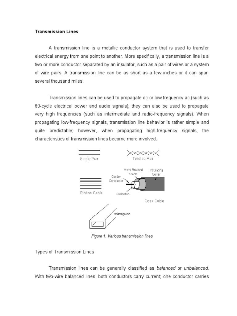 Transmission Lines | PDF | Transmission Line | Inductance