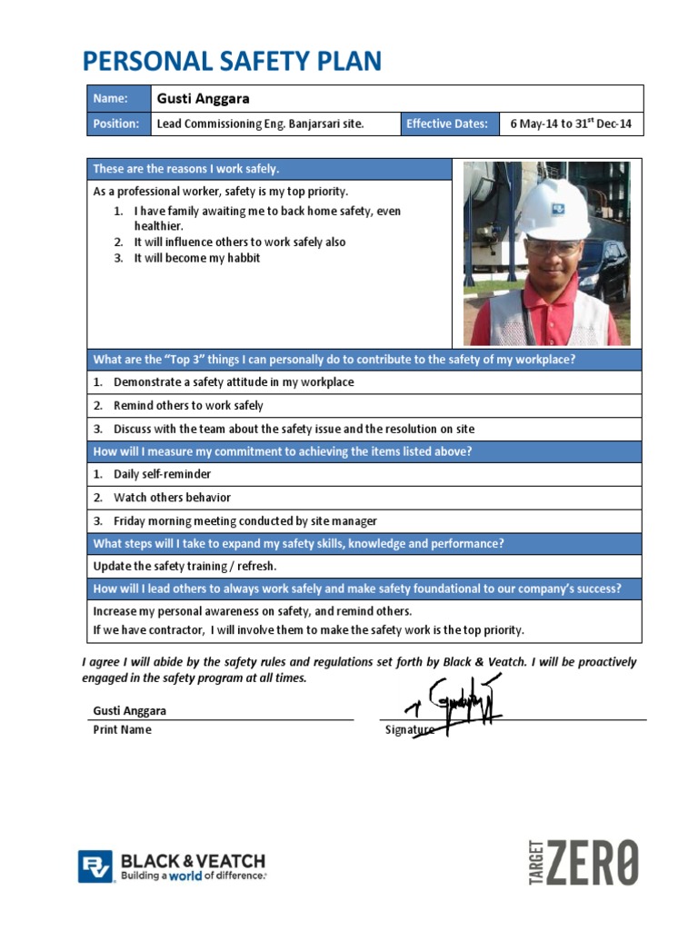 PSP-Personal Safety Plan | PDF