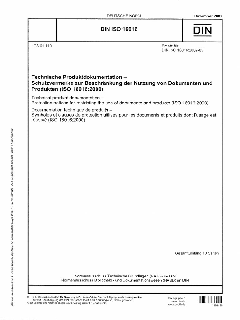 Din Iso 16016 | PDF