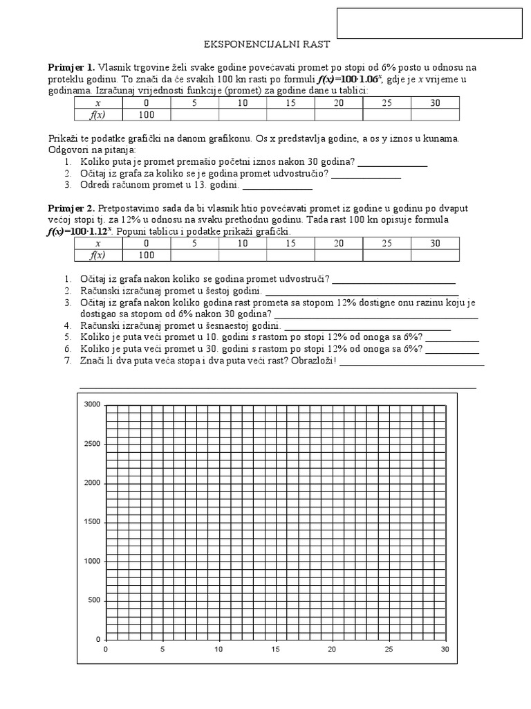 Eksponencijalni Rast | PDF