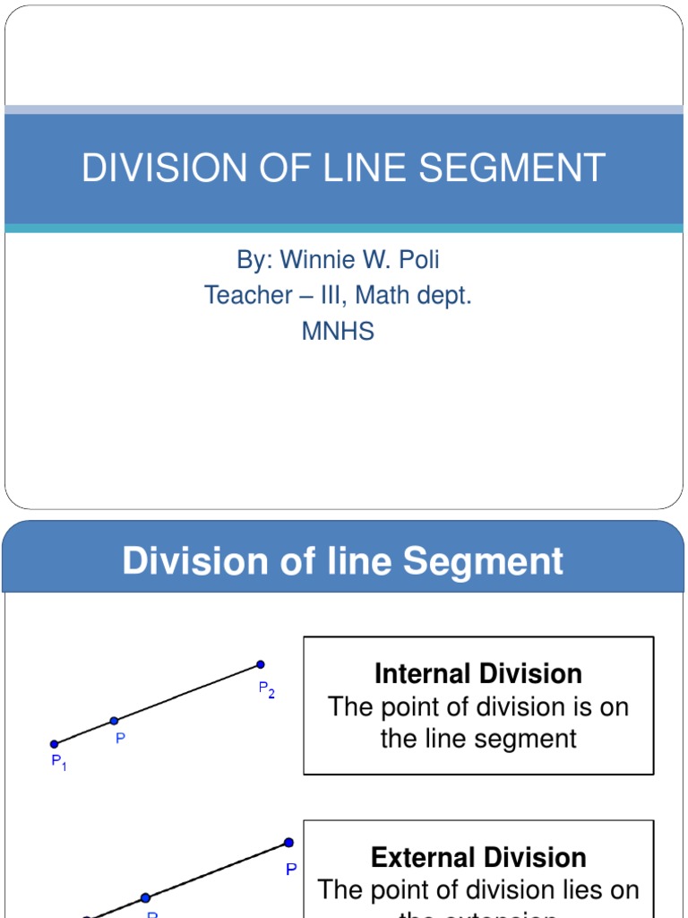 Division of Line Segment | Geometric Shapes | Triangle Geometry