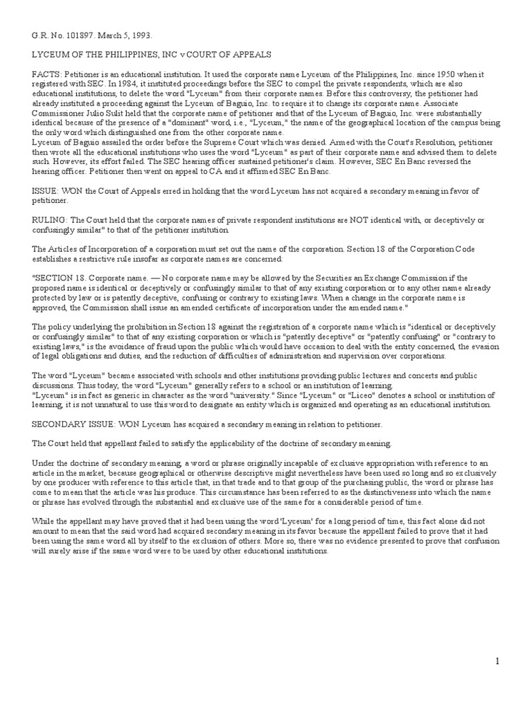 Corpo Case Digest Batch 2 | PDF | Corporations | Stocks