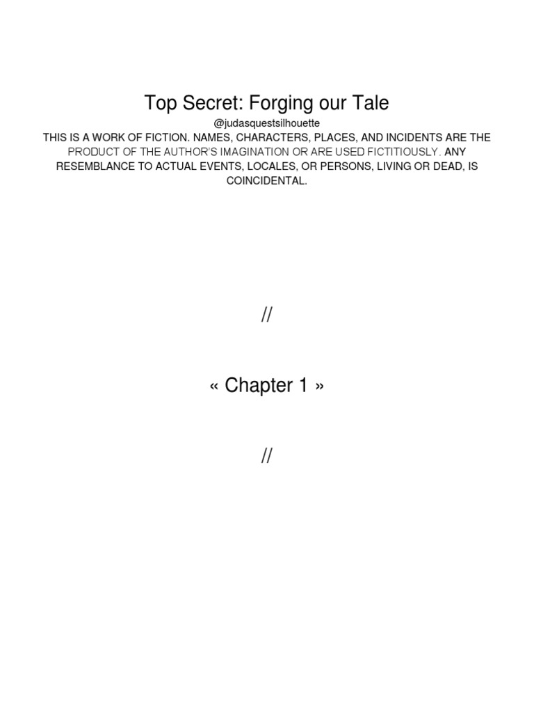 Top Secret: Forging Our Tale | PDF