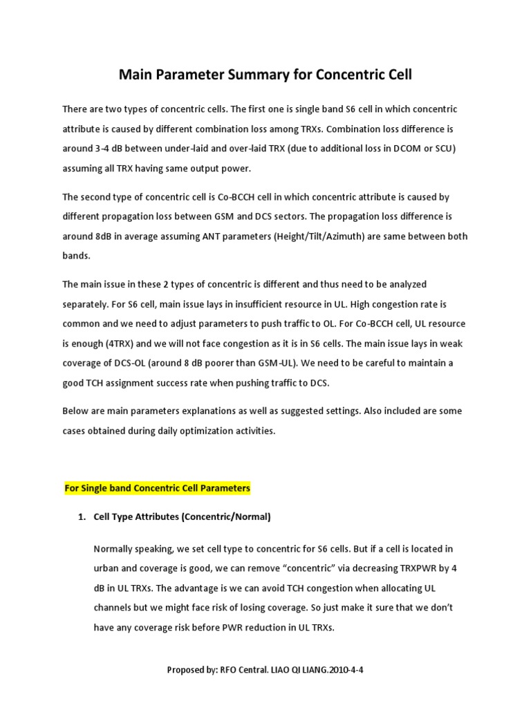 Concentric Cell Main Parameter | PDF | Mathematical Optimization ...