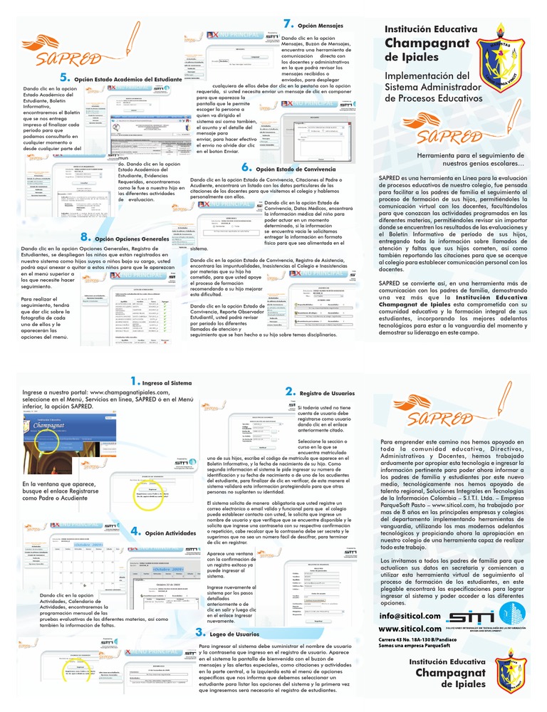Plegable Uso de SAPRED Padres de Familia | PDF | Point and Click | Contraseña