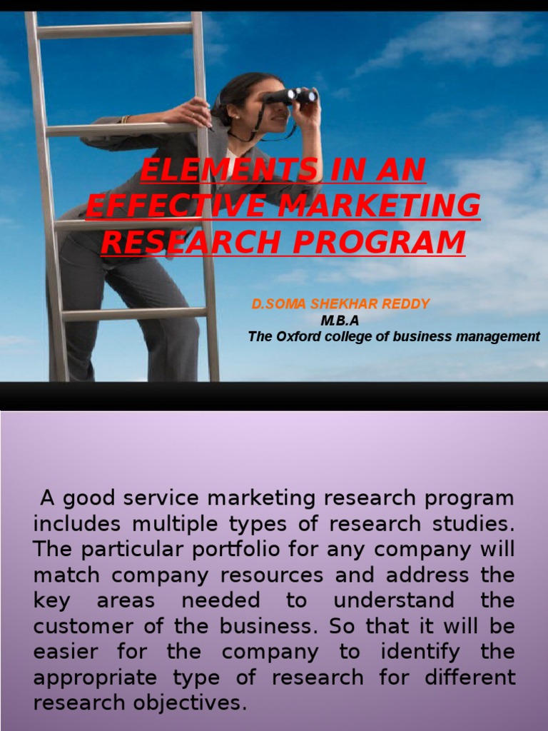 Effective Elements of Service Marketing Research | PDF | Survey ...