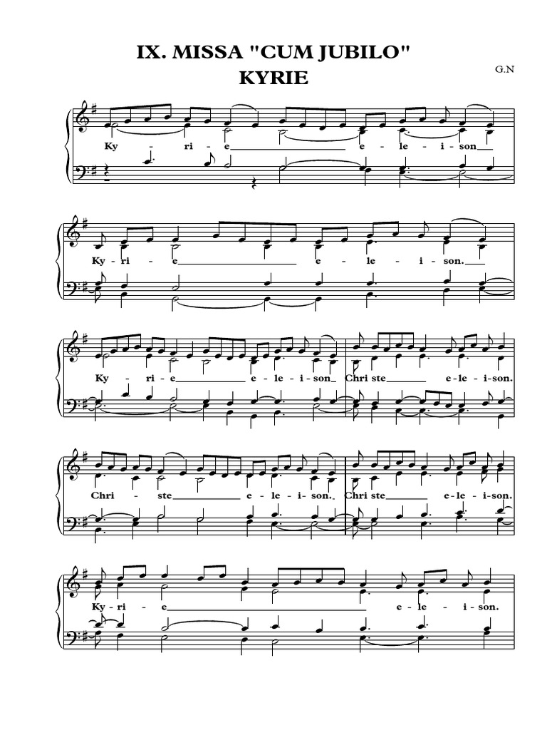 IX Missa Cum Jubilo Partitura | PDF