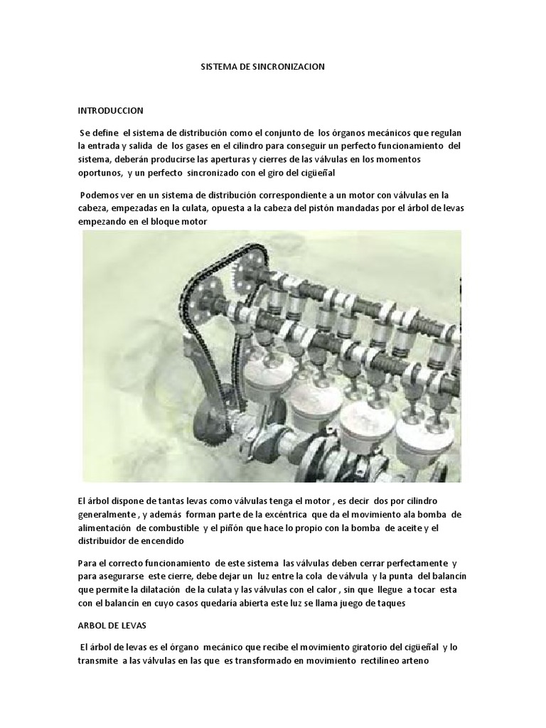 Sistema de Sincronizacion | PDF | Engranaje | Motores