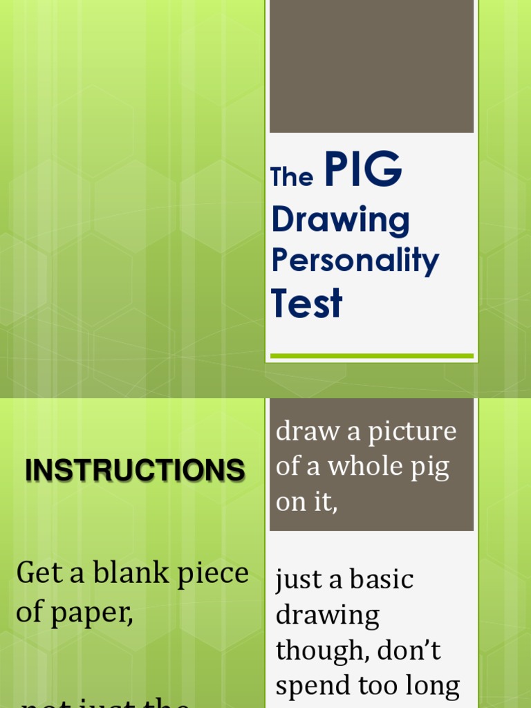 The PIG Drawing Personality Test | PDF | Social Psychology | Neuroscience