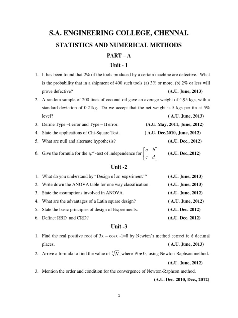Model Exam.-Question Bank | PDF | Standard Deviation | Analysis Of Variance