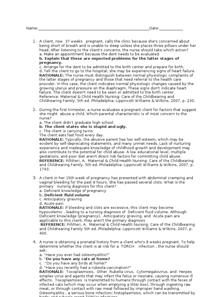 Obstetrical Nursing Notes | PDF | Childbirth | Pregnancy