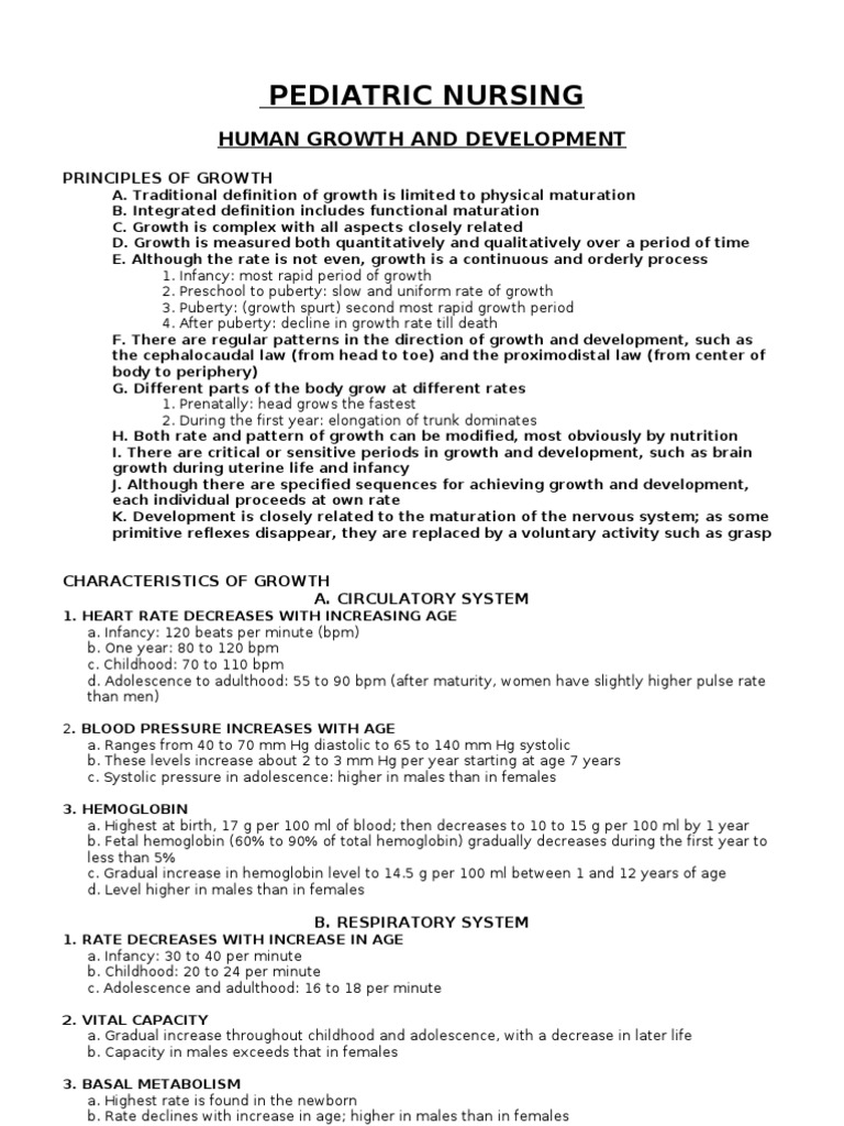 Pediatric Nursing | PDF