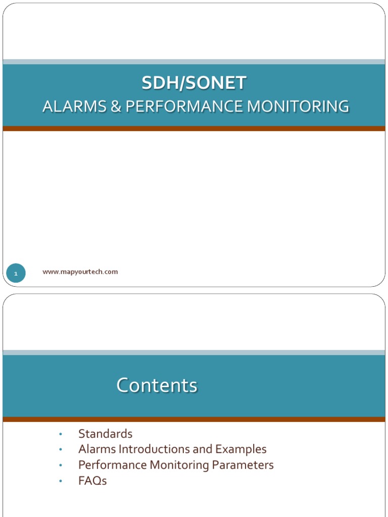 SDH/SONET Alarms & Monitoring Guide | PDF | Networks | Network Protocols