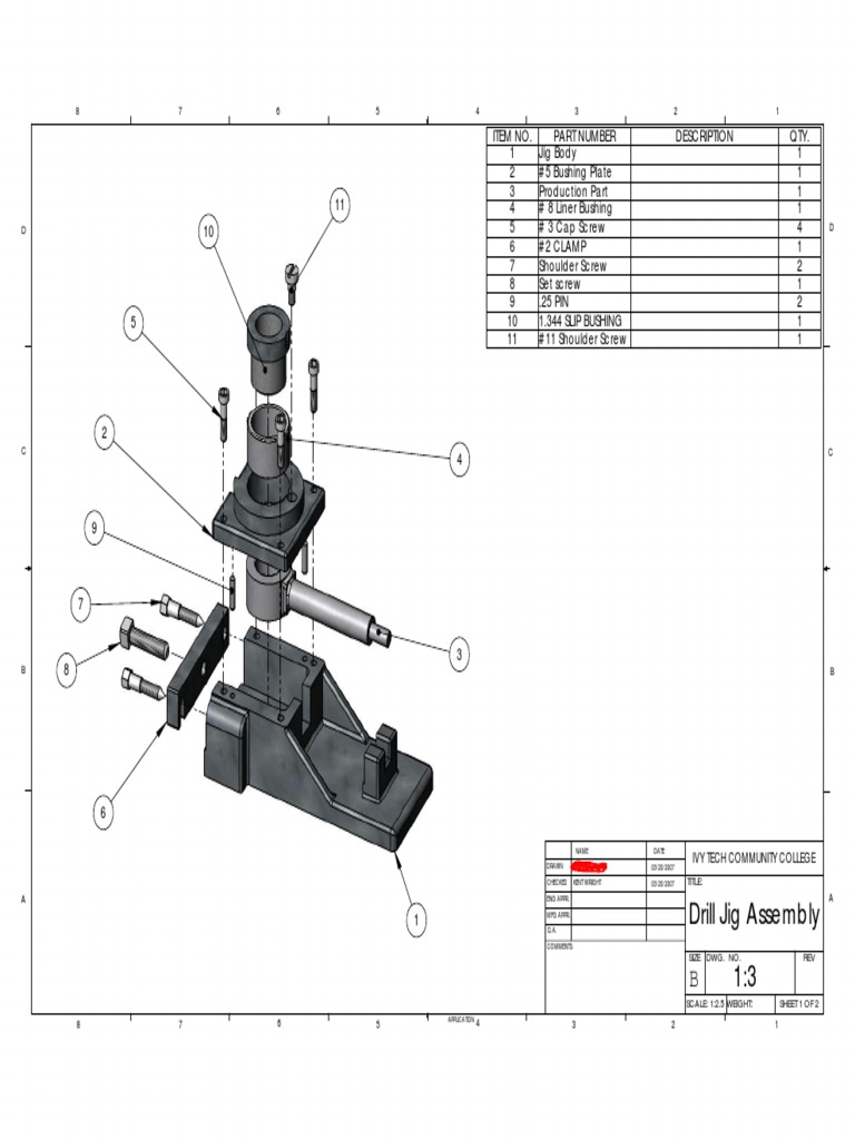 Drill Jig Assembly - Example for Class