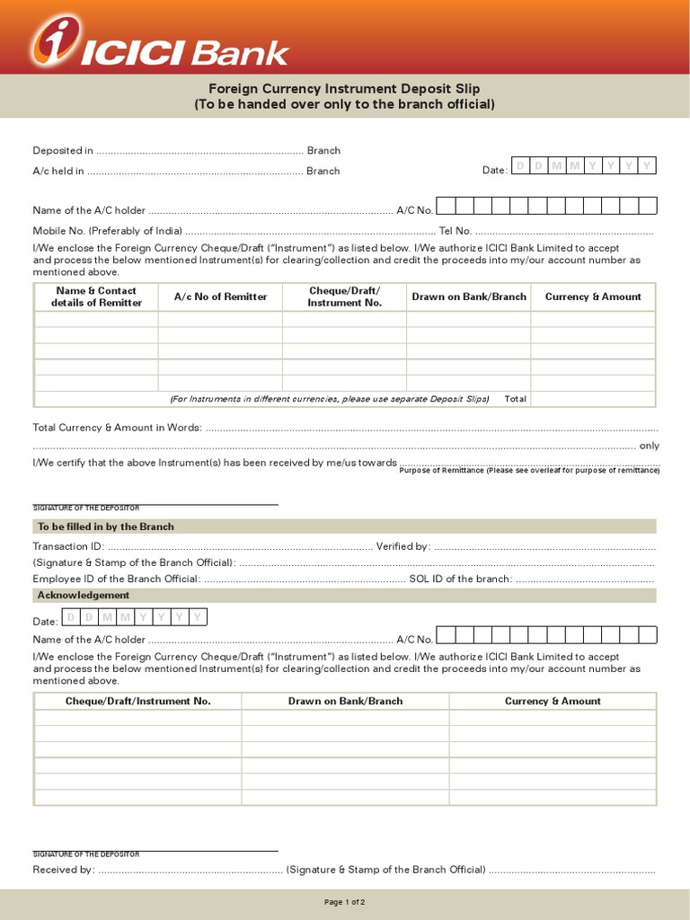ICICI | PDF | Cheque | Banks